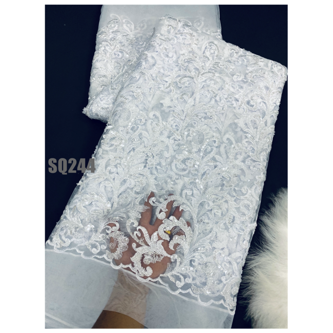 Modern Novel Design Factory Manufacturer Black Embroidery Fabric