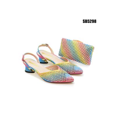China Wholesale price  italian shoes and bag african high heel shoes and matching bags wedding/party lady shoes purse for lady factory