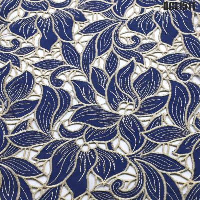 China Supoo 2023 top-end Handmade embroidery  bridal lace  African Cord Lace Chiffon Guipure Lace Fabric Wedding Dress for sale
