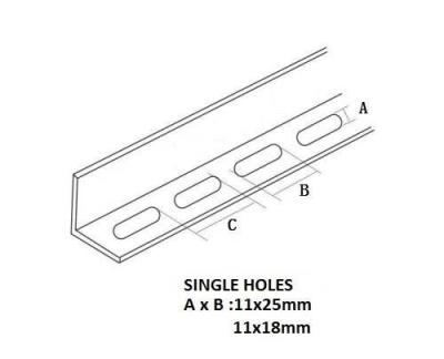 China EG HDG Single Slotted Angle Channel en venta