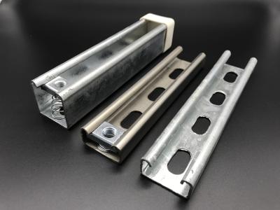 China Electrical Zinc 1 58x1 58 3m 6m Customized Unistrut Channel for sale