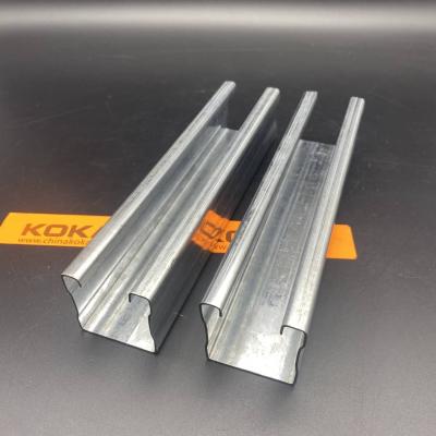 China Pregalvanized 41x62 Slotted Solid Strengthen Unistrut C Channel Te koop