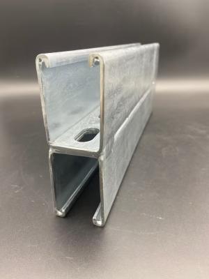 China 41x62 41x124 Custom Size Galvanized Steel Perforated Double Strut Channel Te koop