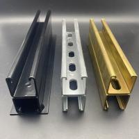 China Back to Back Unistrut Electrical Yellow Zinc 41x82 Slotted Double Strut Channel Te koop