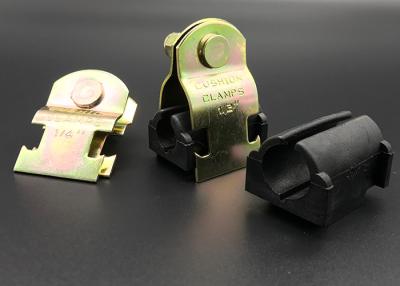 Китай Gold Zinc Insulated Pipe Clamps Strut tpe Rubber Cushion Clamps продается