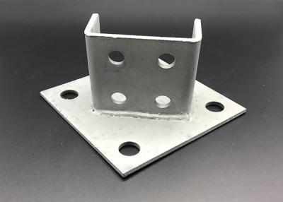 China Hot Dip Galvanized Strut Fitting Slotted Post Base Brackets for sale