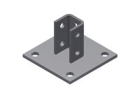 China Electrical Zinc C Channel Fitting Post Base for sale