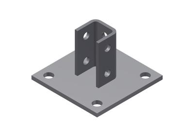 China Electrical Zinc C Channel Fitting Post Base for sale