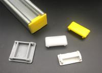 China Square-shape PVC Rubber White Yellow Channel End Caps for sale