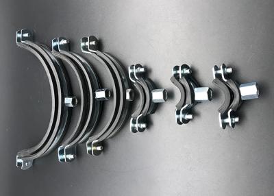 China Custom Different Size EPDM Rubber Pipe Clamp with Two Screws for sale
