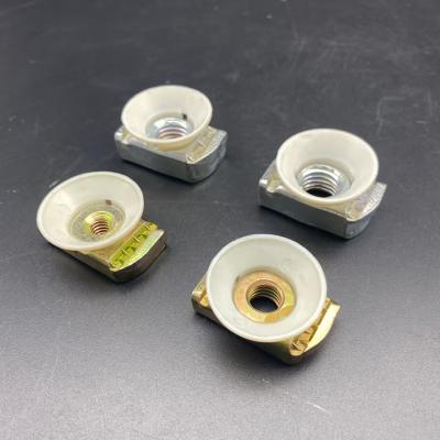 China Wholesale Yellow Zinc m6 m8 Spring Nut with Plastic Wing for sale