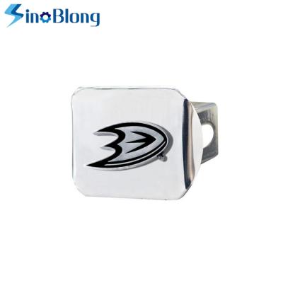 China Q235 steel metal stamping chrome trailer truck hitch receiver cover  black painting for sale