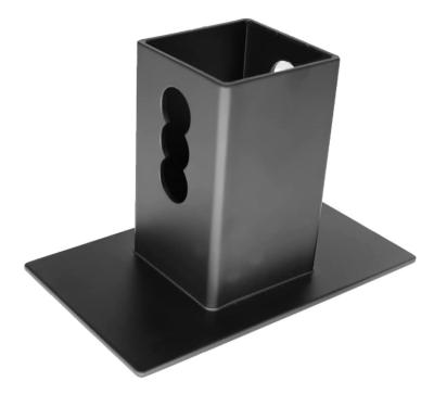 China Steel Hitch Cover Black Matte Blank Tube Metal Trailer Towing Hitch Cover for 2