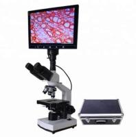 China LCD Trinocular Microscope 40X-400X WF10X Plan Achromatic Objective LED Illumination for sale