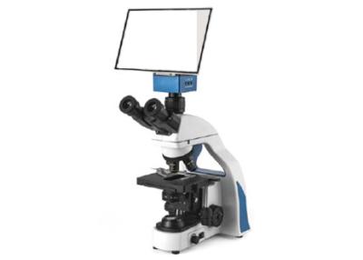 China Mikroskop Trinocular 10X 20X Digital mit Lcd-Schirm-tragbarem weißem zu verkaufen