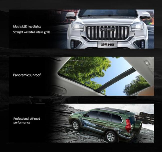 170km/H Haval H9 Second Hand Panoramic Sunroof Car Left Hand Drive 3