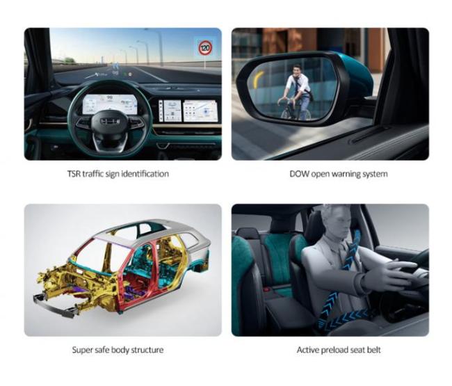 GEELY XINGYUE L Gas Mileage Cars Hybrid Car 215km/H With Panoramic Sunroof 5