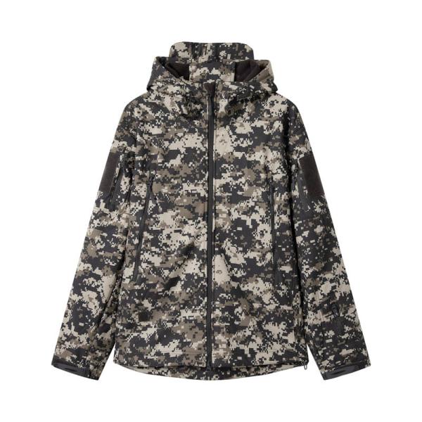 Quality Fleece Lined Camouflage Hunting Jacket with Adjustable Hem and Multi Zip Pockets for Outdoor Tactical Wear for sale