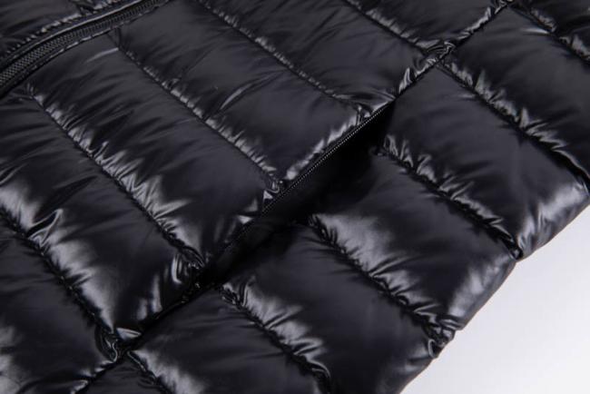 Men's Ultra-Light Down Jacket - Shiny Black - Side View
