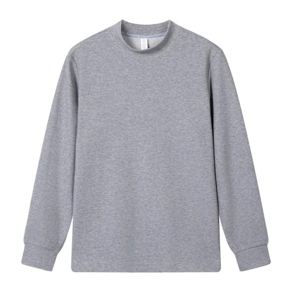 Quality Gray Long Sleeve Shirt 90% Cotton Casual T-Shirt for Comfortable Wear for sale