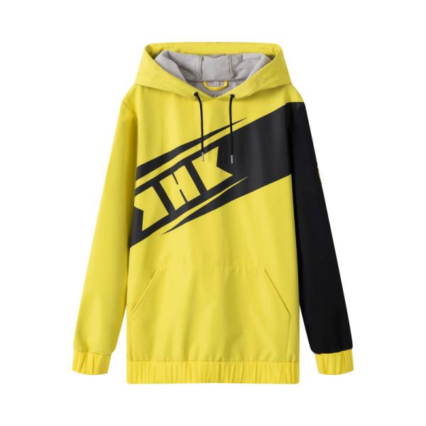 Quality Men's Bold Diagonal Logo Print Fleece Hoodie with Soft Brushed Fleece Lining and Color-Block Design for sale