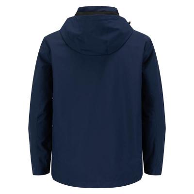 China Waterproof Wind-Resistant Classic Jackets with Custom Logo Navy Blue Hooded Workwear Jacket for sale