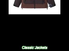 men's 10000mm waterproof windproof classic jacket with adjustable fit and color-block design