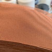 China Flame Resistant Industrial Mesh Fabric Silicone Coated Square Grid 0.5mm Custom Width for sale