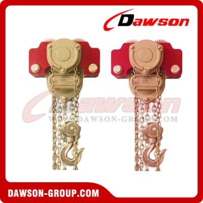 China DAWSON good price 0.5T - 3T Non-sparking Chain Hoist With Trolley for sale