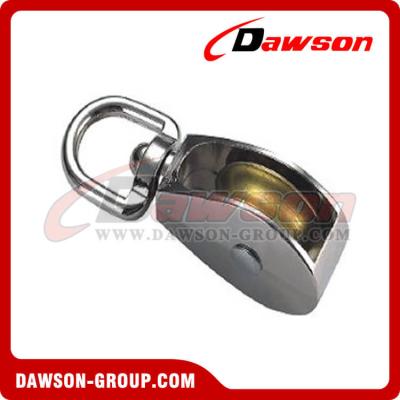 China DAWSON Die Cast Zinc Single Wheel Pulley with Swivel Eye  from China Manufacturer for sale