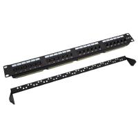 China rack mount ethernet patch panel，19 Inch Rack Mount Ethernet Patch Panel RJ45 Network Cable Management Data Center Structured Cabling Panel for sale
