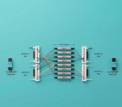 China High Density MPO / MTP Fiber TAP Monitoring Device 8CH / 16CH for sale