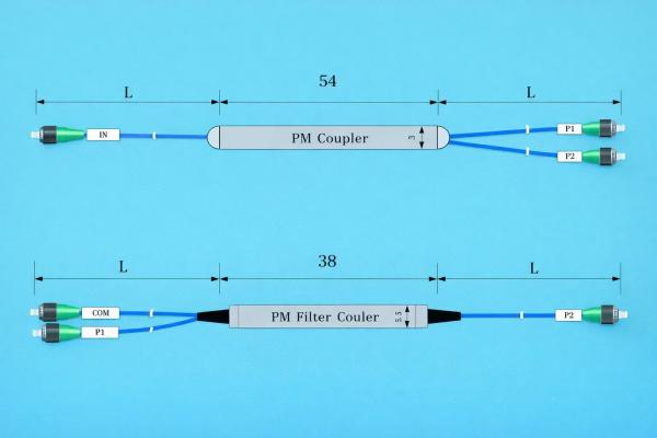 Quality 850nm 2x2 Fiber Optic Coupler 50/50 Polarization Maintaining Fiber Coupler Dual Axis Working for sale