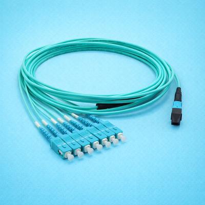 China Data Center MTP MPO Trunk Cable High Speed High Density Fiber Optic Trunk Cable for sale