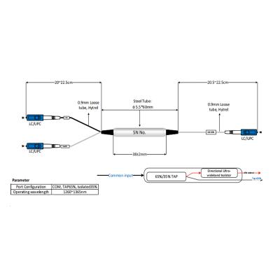 China Tap Isolator Hybrid Device 1310nm 1550nm For Fiber Amplifiers / Optical Monitoring for sale