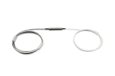 China 1*2 Filter PM Fiber Coupler，Splitting Ratio30/70,Steel Tube type,
PM 1550nm Panda fiber With 0.9mm Hytrel Blue Tube,
fiber Length 1m (with connector)，Customized for sale