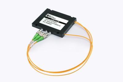 China 1*16 Equipartition PM Optical splitter ，BOX type,Wavelength is 420~456nm PM Panda fiber With 0.9mm Hytrel White Tube,fiber Length 1m (with connector)， connector FC/APC， for sale