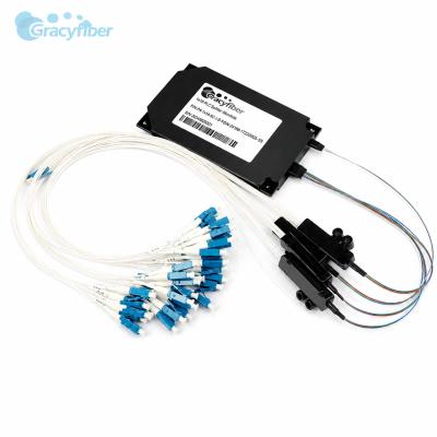 China 48CH 100G PM AAWG MUX DEMUX Metal Module Polarization Maintaining C Band DWDM Module Flat Top for sale