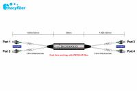 Quality 2x2 Fiber Optic Coupler 850nm 50/50 Polarization Maintaining Fiber Splitter Dual for sale