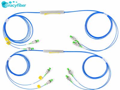 China Low Reflection Loss Fiber Optic Splitter 1x2 For Fiber Communication Fiber Sensing for sale