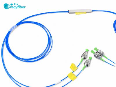 China 1x8 Fiber Optic PLC Splitter 8 Channel Low Insertion Loss For FTTH FTTB FTTx Broadcasting Sensing for sale