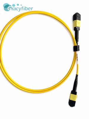 China PM MTP MPO Fiber Patch Cable , Polarization Maintaining Multi Core Fiber Cable 8F 12F 16F for sale