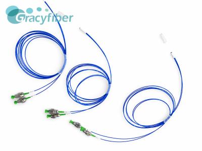 China Custom 8CH PMFA Block (10x3.5x1.5mm) | 0 Degree Polish, Corning PM1550 | 0.9mm Blue Tube | Coherent Comm PM Fiber Array for sale