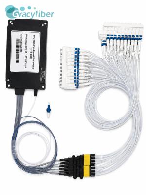 China Fiber Optic 40CH 100GHz DWDM AAWG Module AAWG 40 LL Flat Top Low Loss LC UPC for DWDM Transmission System for sale