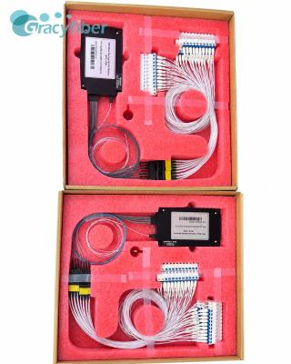 China 40 Channel 100GHz Flat Top DWDM AAWG Module AAWG 40 LL C21 C60 Low Insertion Loss LC UPC Fiber Optic Multiplexer Demultiplexer for sale