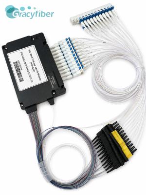 China 32CH 100GHz DWDM AAWG Module Gaussian C21 C52 1310nm FWDM Fiber Optic Mux Demux Low Loss LC UPC for Optical Network for sale