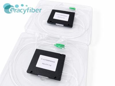 China 2CH FWDM Module 1310 1490 1550nm Fiber Optic WDM Filter Low Insertion Loss SC UPC FC APC for PON CATV FTTx Network for sale