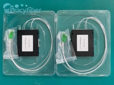 China 2 Channel 1550 1625nm Fiber Optic Mux Demux Module Low Loss WDM Filter Module with LC UPC LC APC for PON FTTx Monitoring for sale