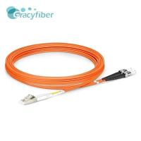 China OM1 LC/UPC to LC/UPC Duplex Multimode Fiber Optic Patch Cord 62.5/125μm for sale