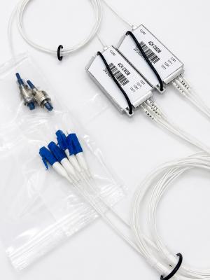 China 4CH CWDM Module 1270 1290 1310 1330nm Low Loss 1x4 Fiber Optic Mux Demux FC APC 2.0mm Cable 1.5m for sale